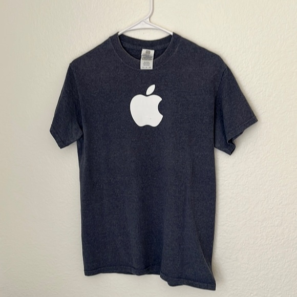 Gildan | Shirts | Vintage Apple Store Blue Shirt Unisex Mens Size Small ...